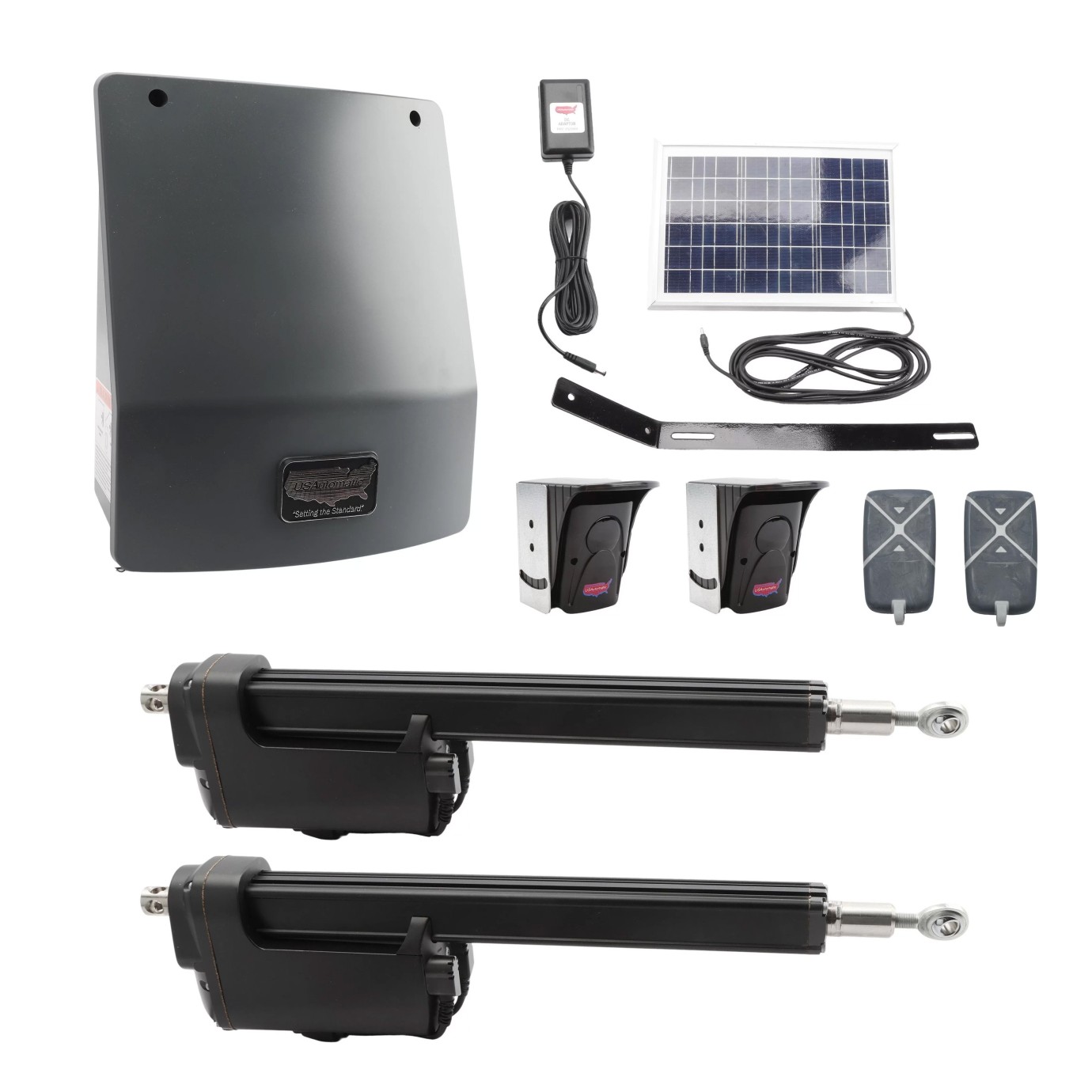 Sentry 300 Dual Swing Gate Opener Kit with AC and Solar Charging ...